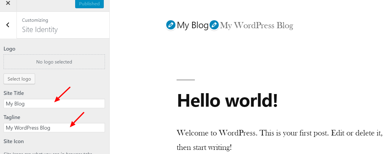 How to Change the WordPress Site Title and Tagline