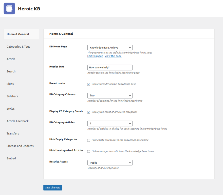Heroic Knowledge Base Plugin Documentation - HeroThemes