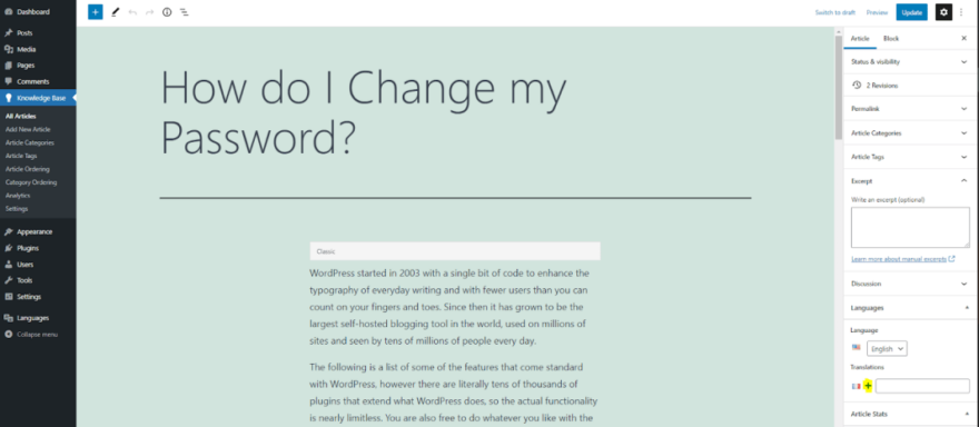 How To Create a Multilingual Knowledge Base With WordPress