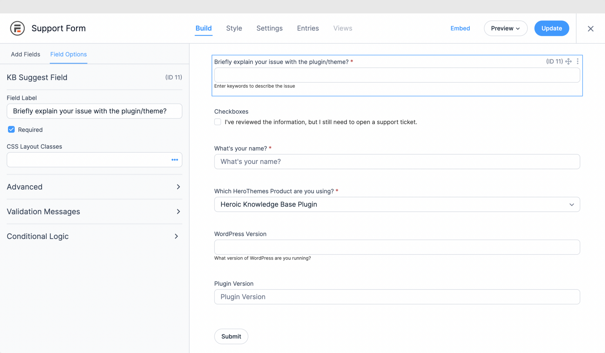 Heroic KB + Formidable Forms Integration: Create Efficient Support Forms!