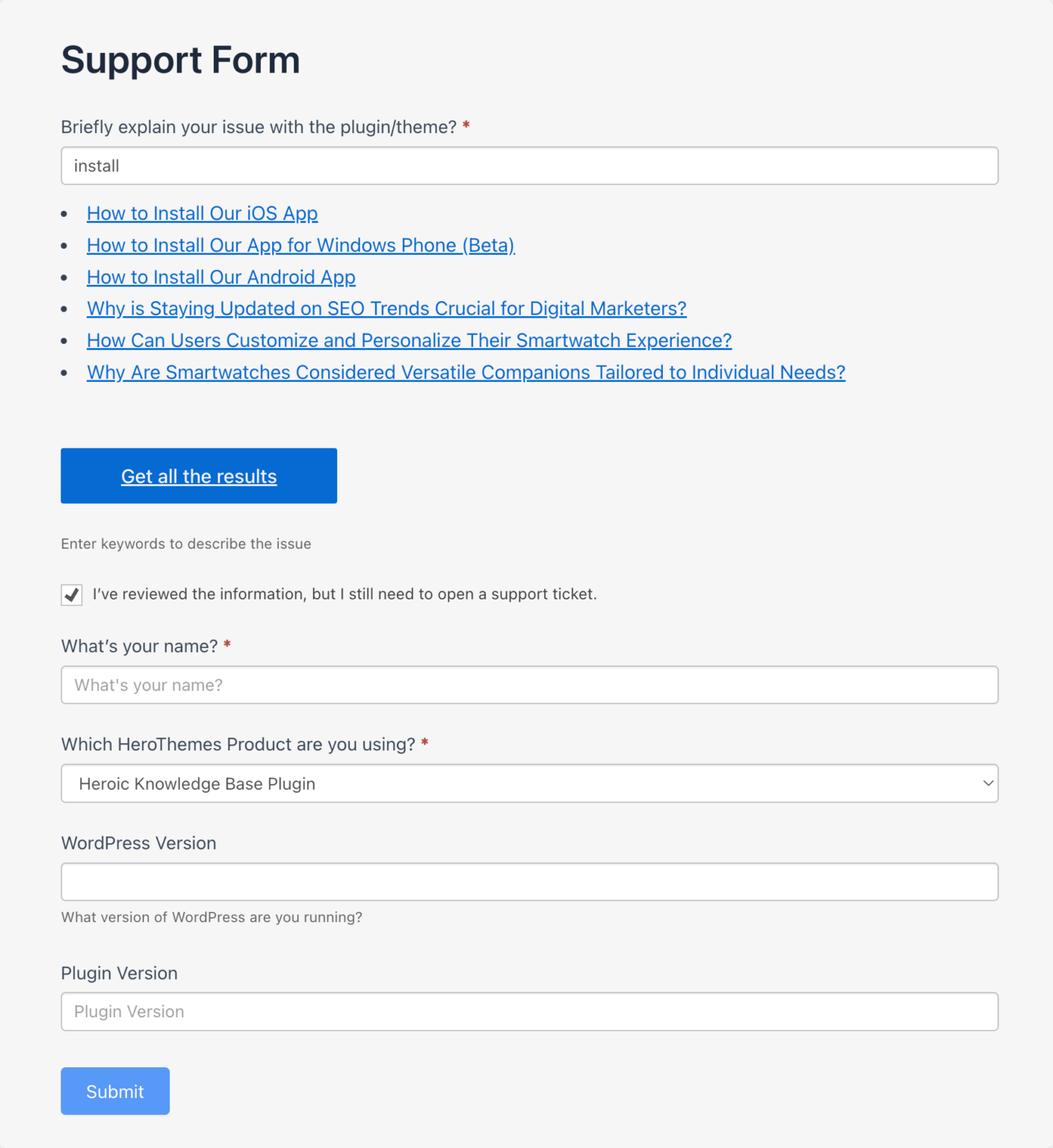Heroic KB + Formidable Forms Integration: Create Efficient Support Forms!