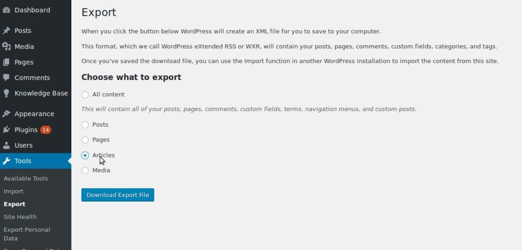 Exporting and Importing Content - HeroThemes Exporting and Importing Content - HeroThemes